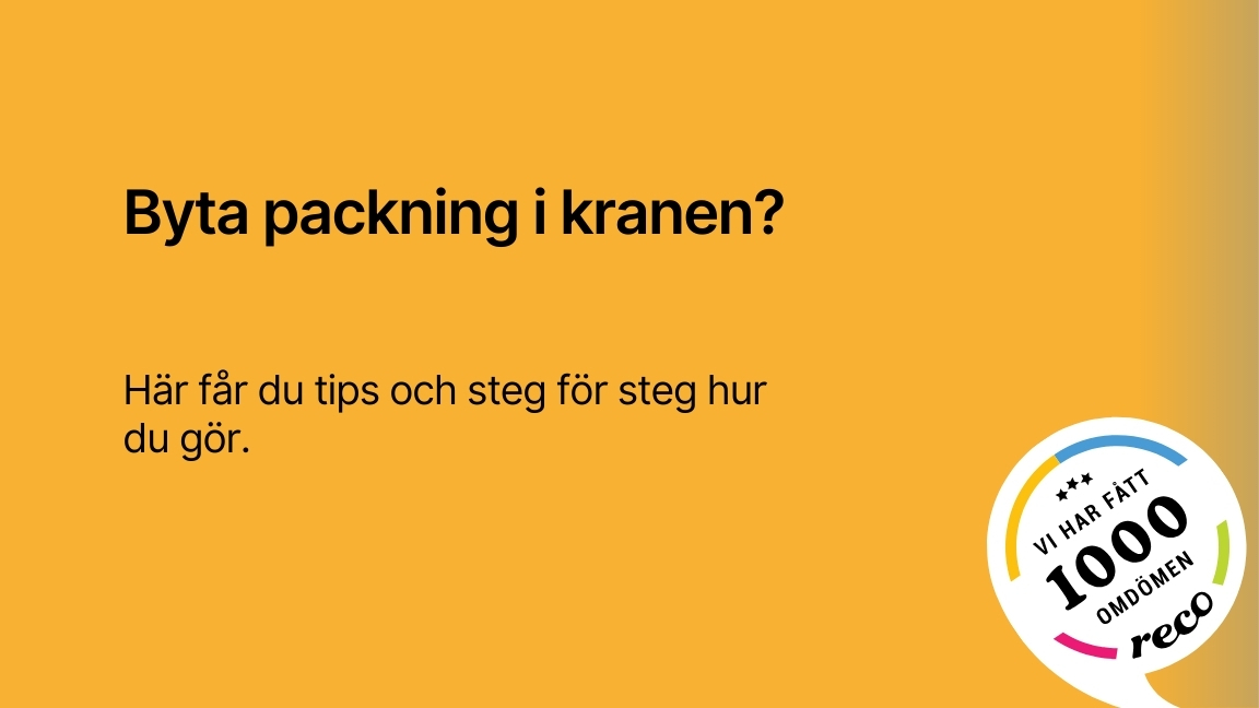 Byt packning i kran – Steg-för-steg guide för att stoppa dropp
